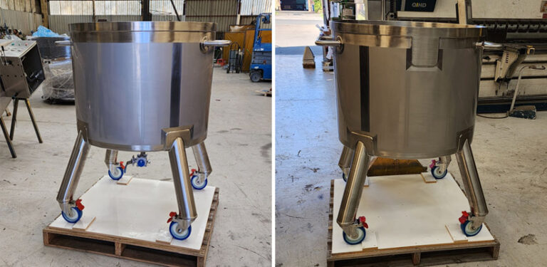 500 Litre Mobile Mix Tank - Stainless Steel Tanks & Mixers
