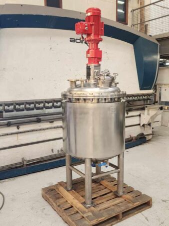 300 Litre Agitated Jacketed Reactor - Stainless Steel Tanks & Mixers